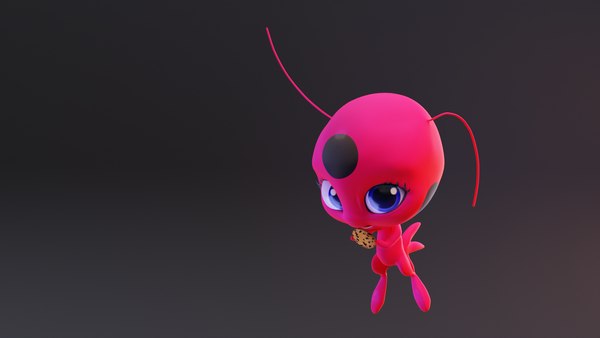 modelo 3d Tikki - Kwami de Miraculous Ladybug Un personaje manipulado ...