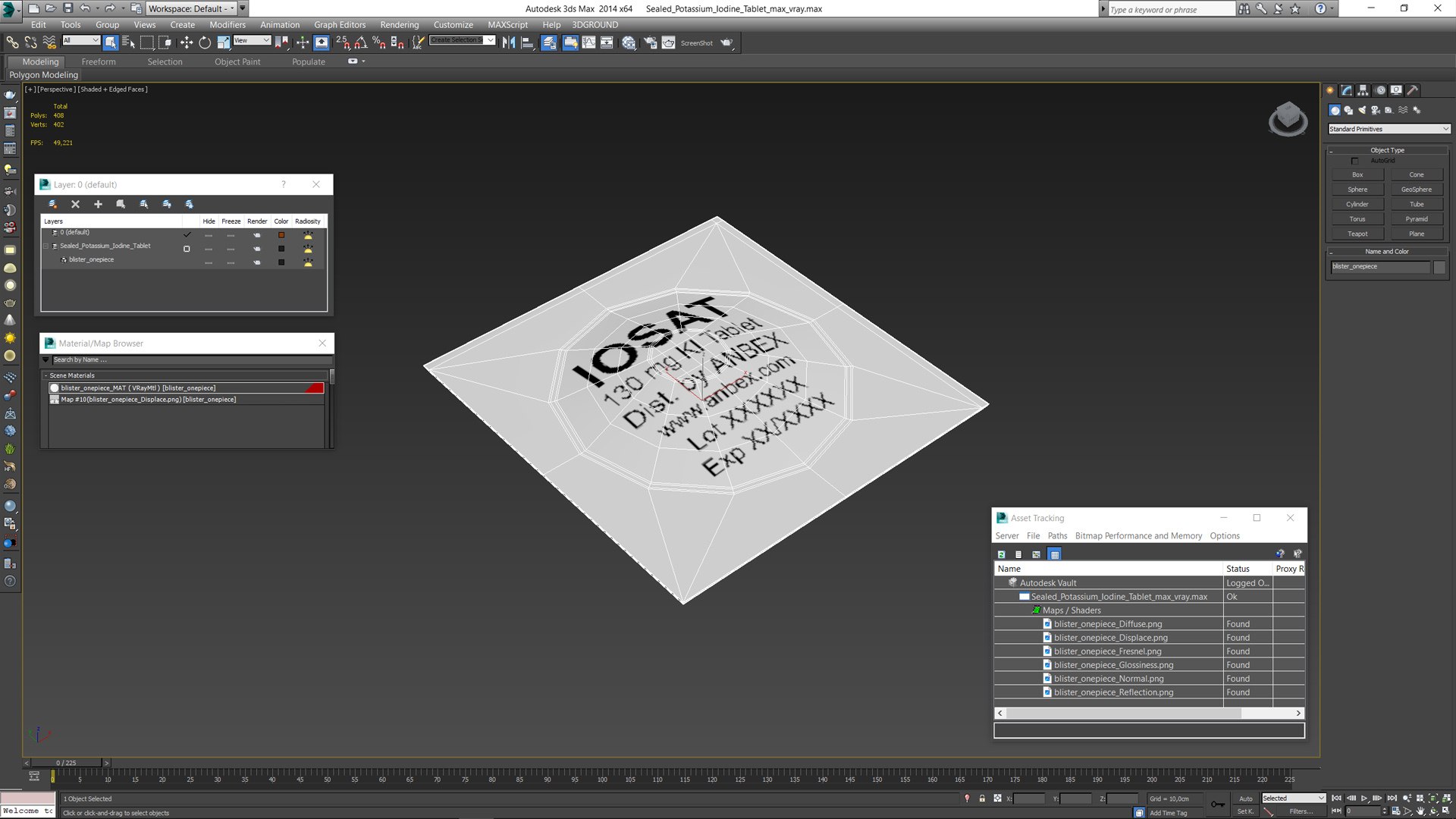 3D Model Sealed Potassium Iodine Tablet - TurboSquid 2337687
