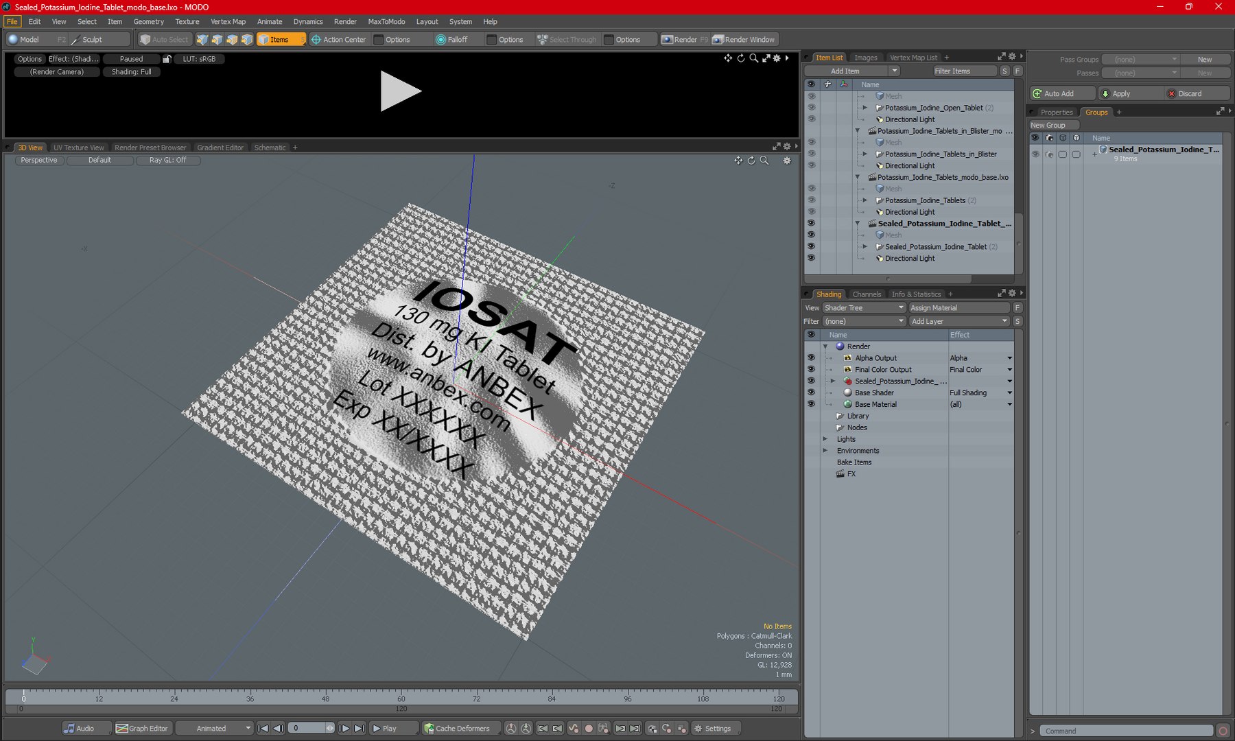 3D Model Sealed Potassium Iodine Tablet - TurboSquid 2337687