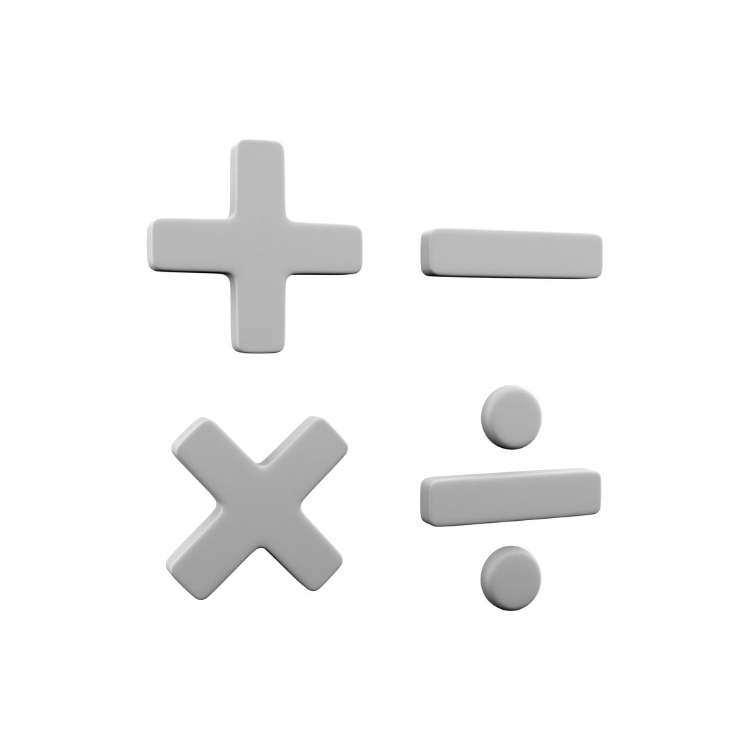 3d Calculation Symbol 3D Model - TurboSquid 2014620