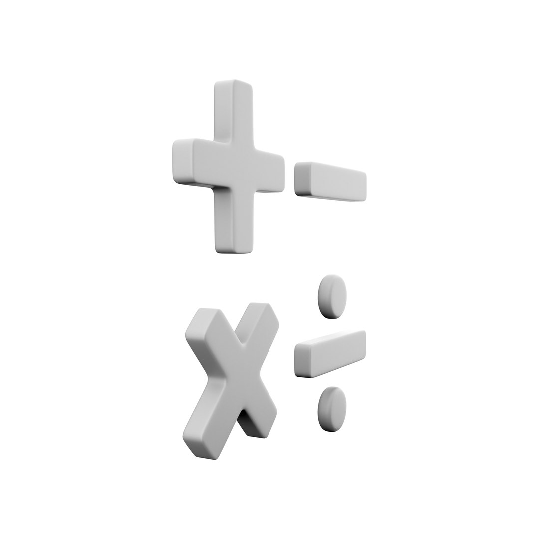 3d Calculation Symbol 3D Model - TurboSquid 2014620