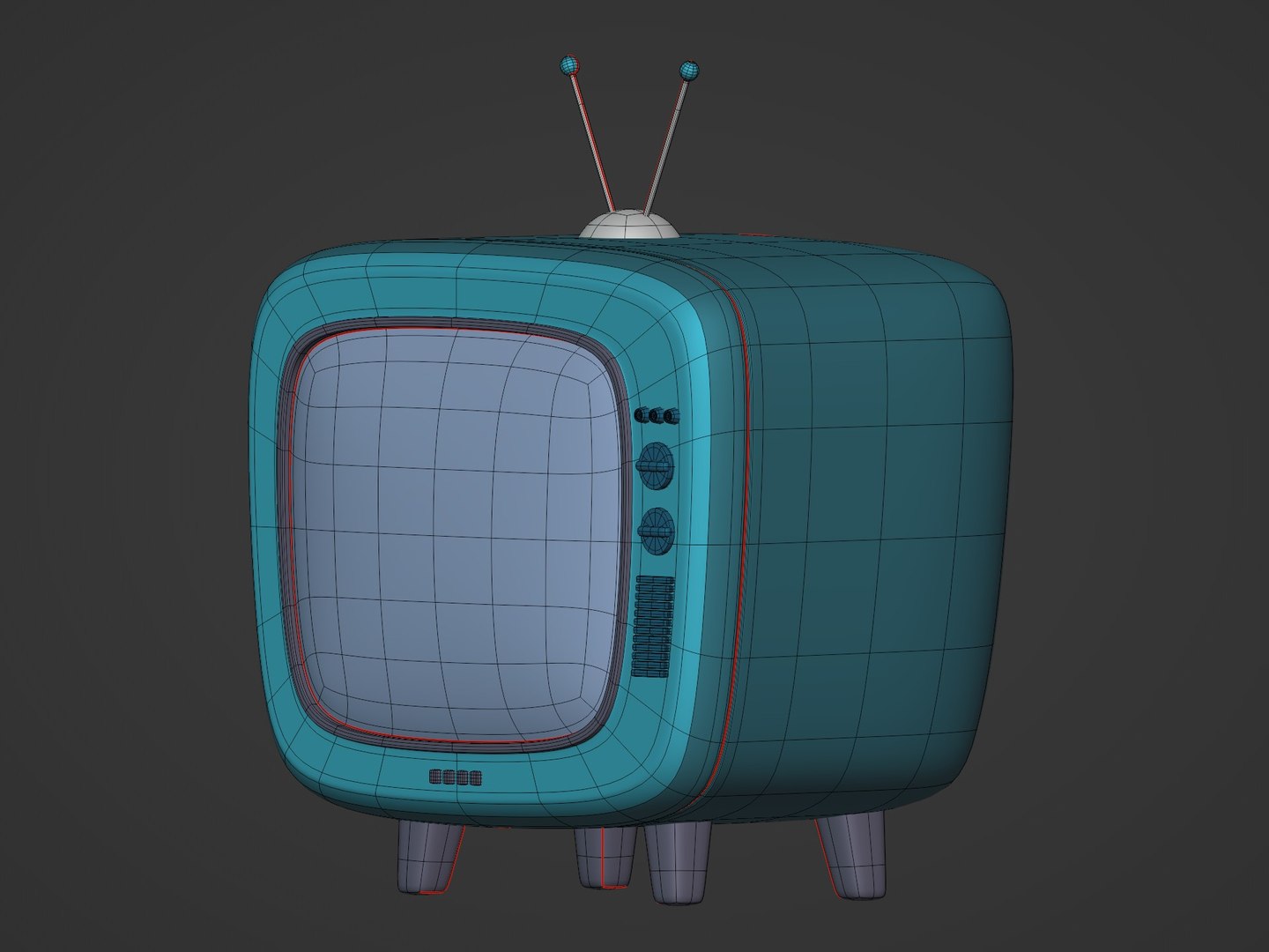 Cartoon Vintage TV 3D Model - TurboSquid 1911876
