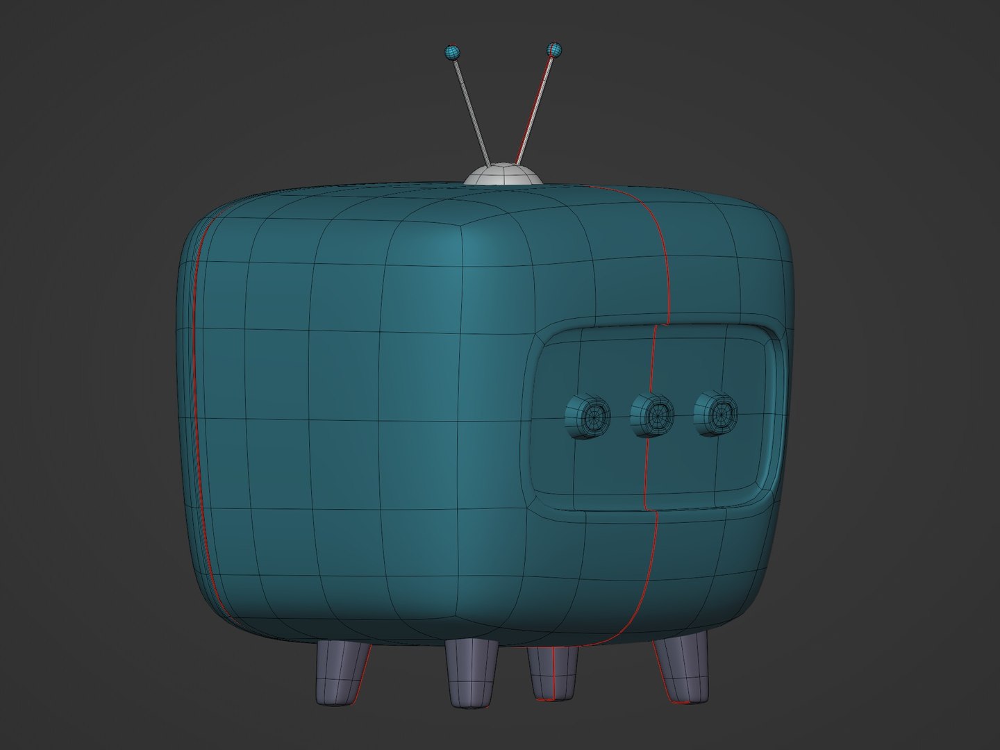 Cartoon Vintage TV 3D Model - TurboSquid 1911876