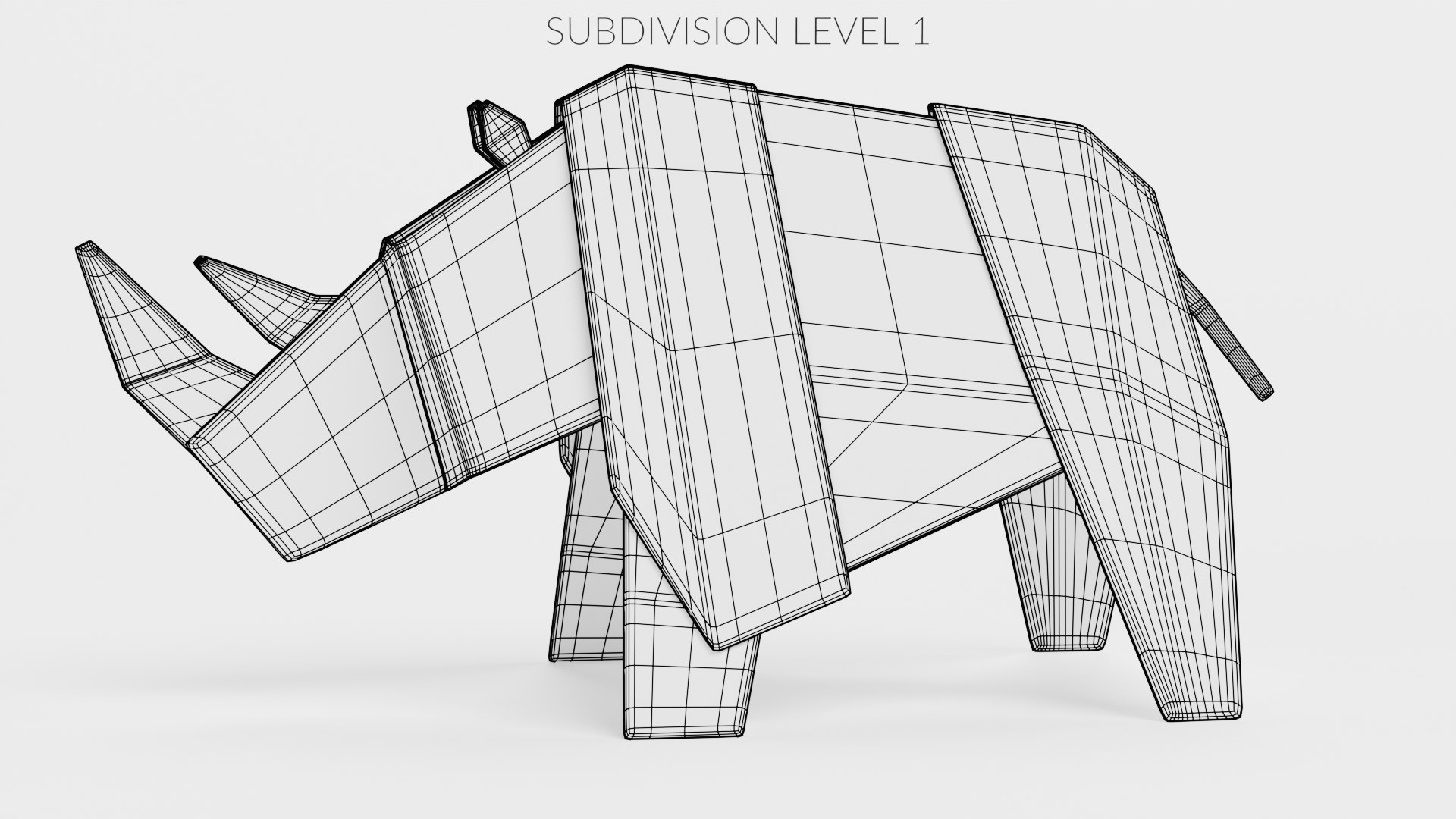 3D Paper Rhinoceros - TurboSquid 2183428