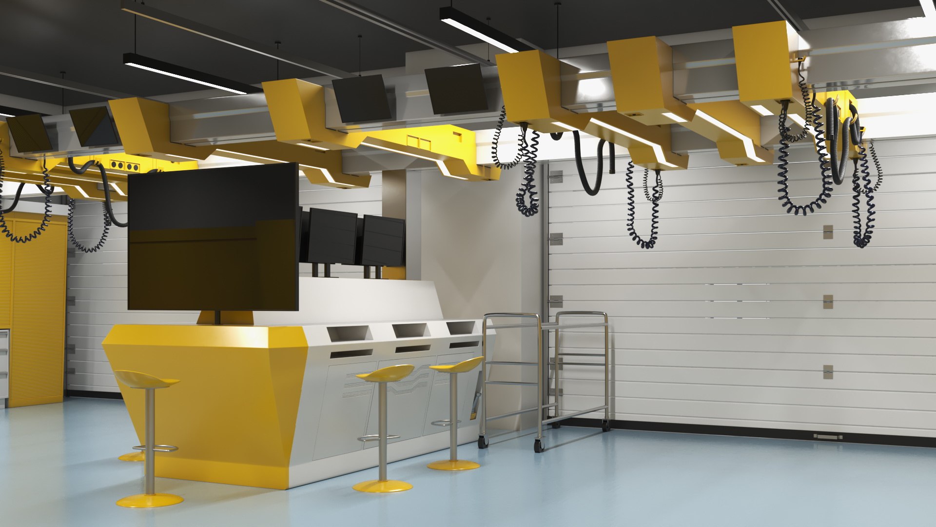 Pit Stop Garage Rigged 3D - TurboSquid 2309928