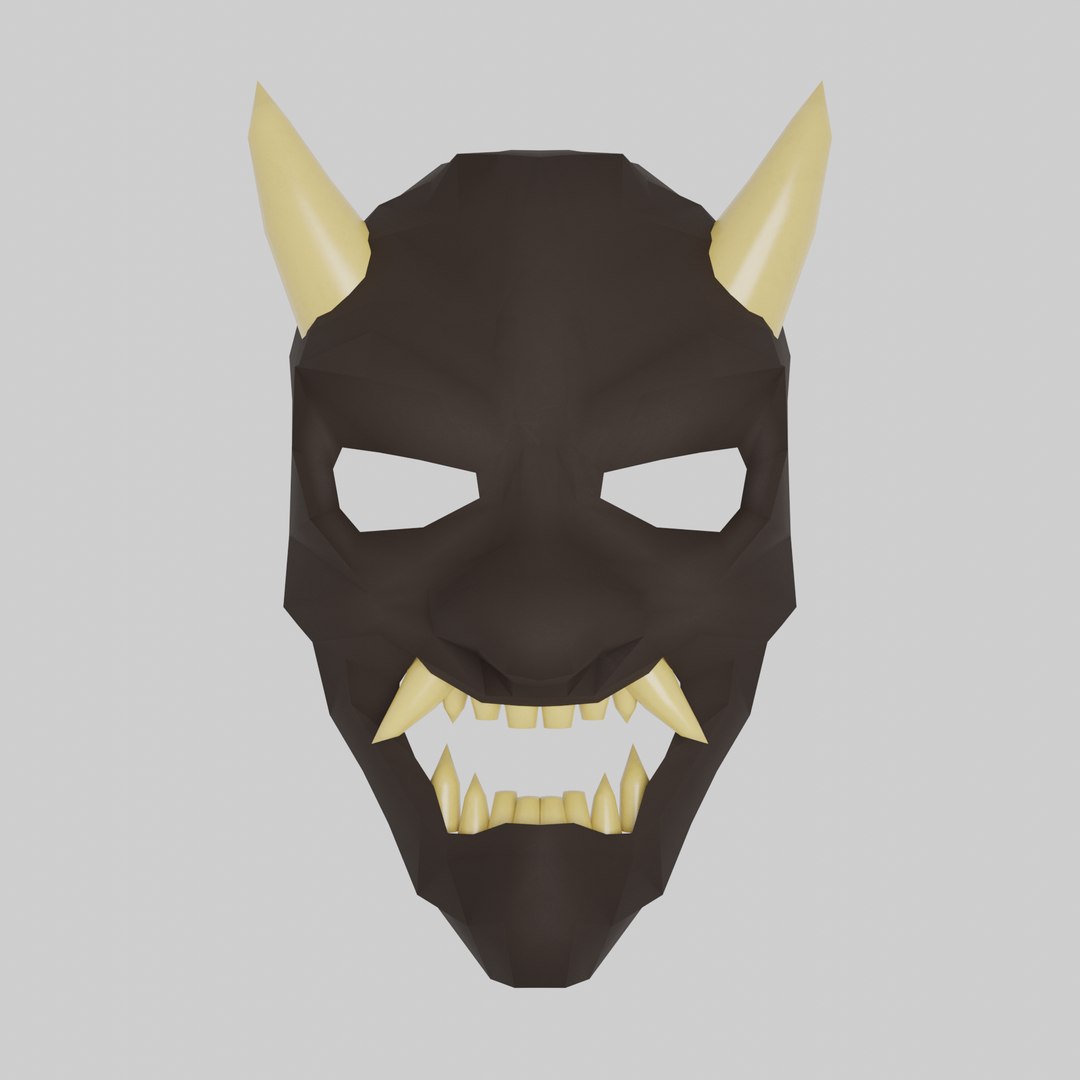 3D Low Poly Oni Mask Model - TurboSquid 1925894