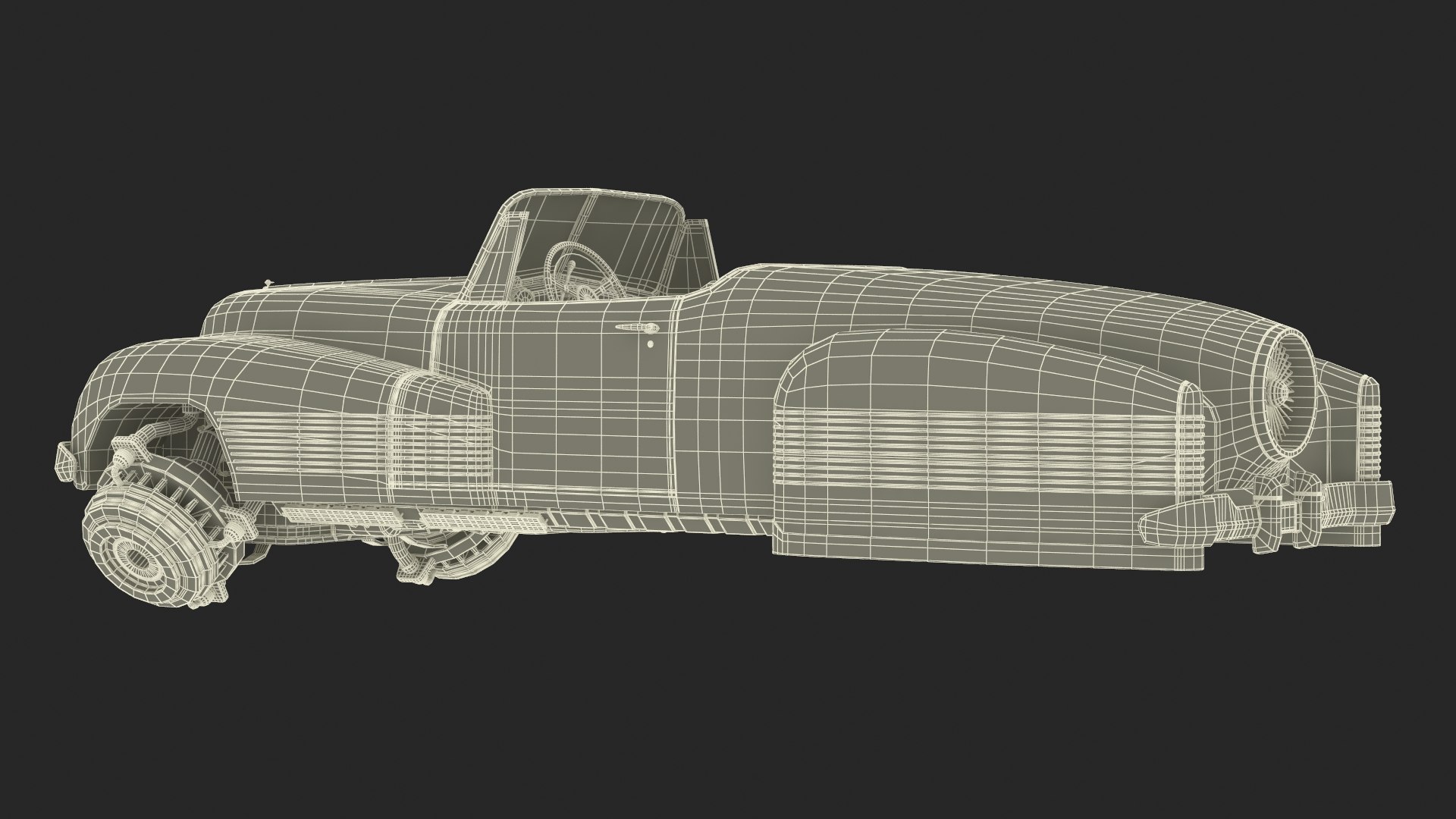 New Retro Futuristic Hovercar Red model - TurboSquid 2092682