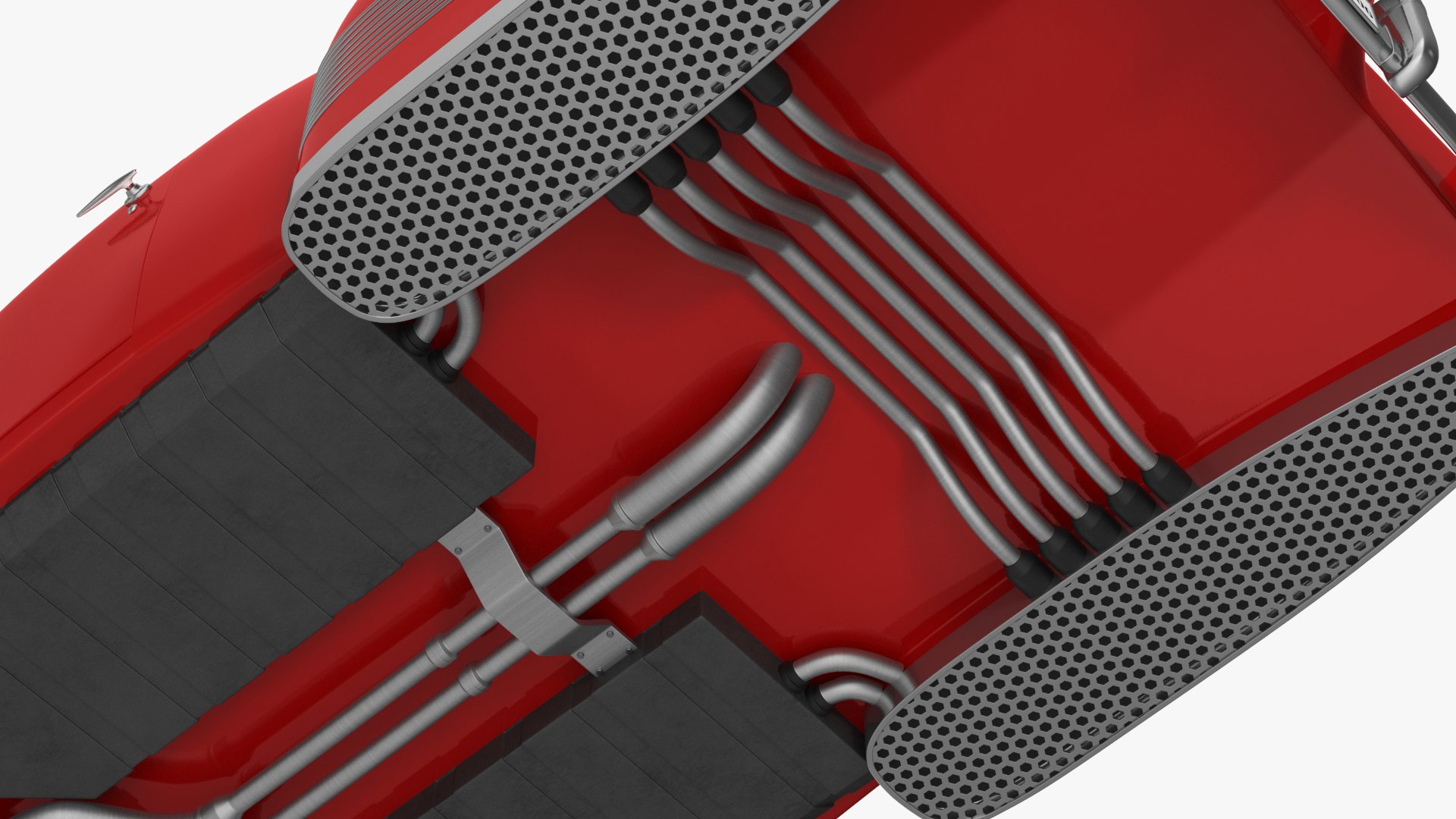 New Retro Futuristic Hovercar Red model - TurboSquid 2092682