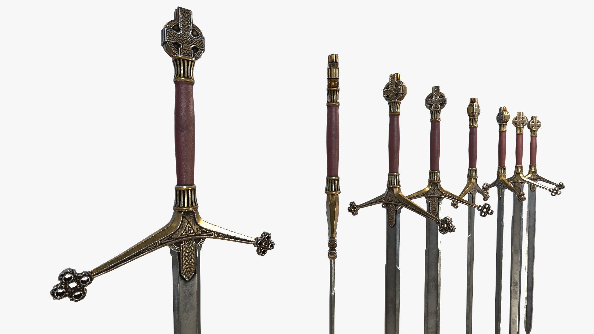 Fantasy Sword RPG Scottish Claymore Bastard Sword Greatsword Longsword ...