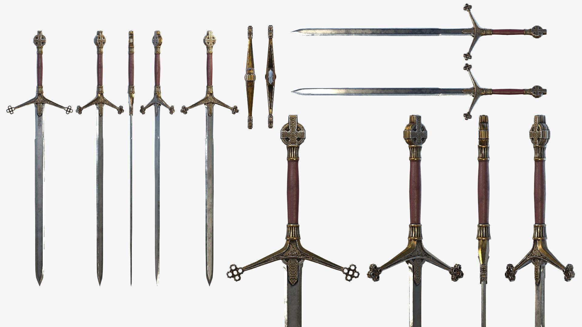 Fantasy Sword RPG Scottish Claymore Bastard Sword Greatsword Longsword ...