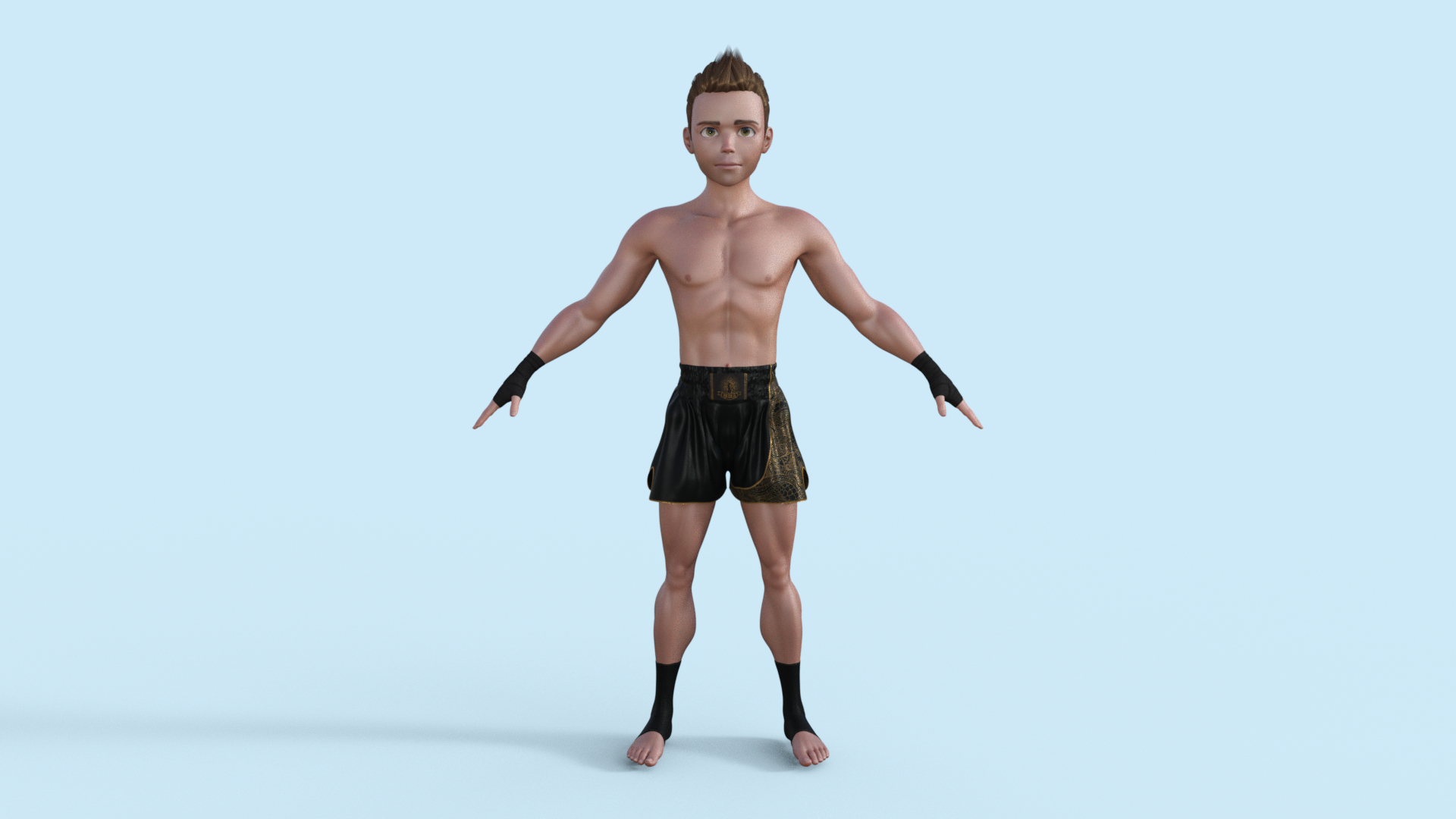 Cartoon Fighter Man Rigged 3D model - TurboSquid 1974064
