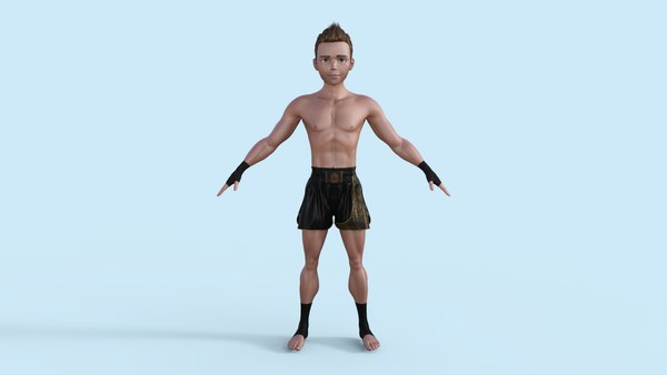 Cartoon Fighter Man Rigged 3D 모델 - TurboSquid 1974064