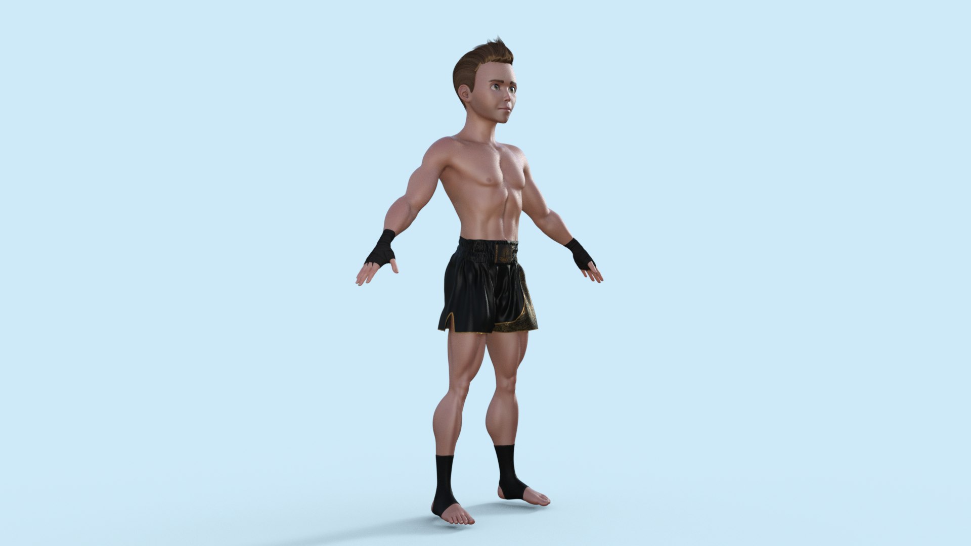 Cartoon Fighter Man Rigged 3D model - TurboSquid 1974064