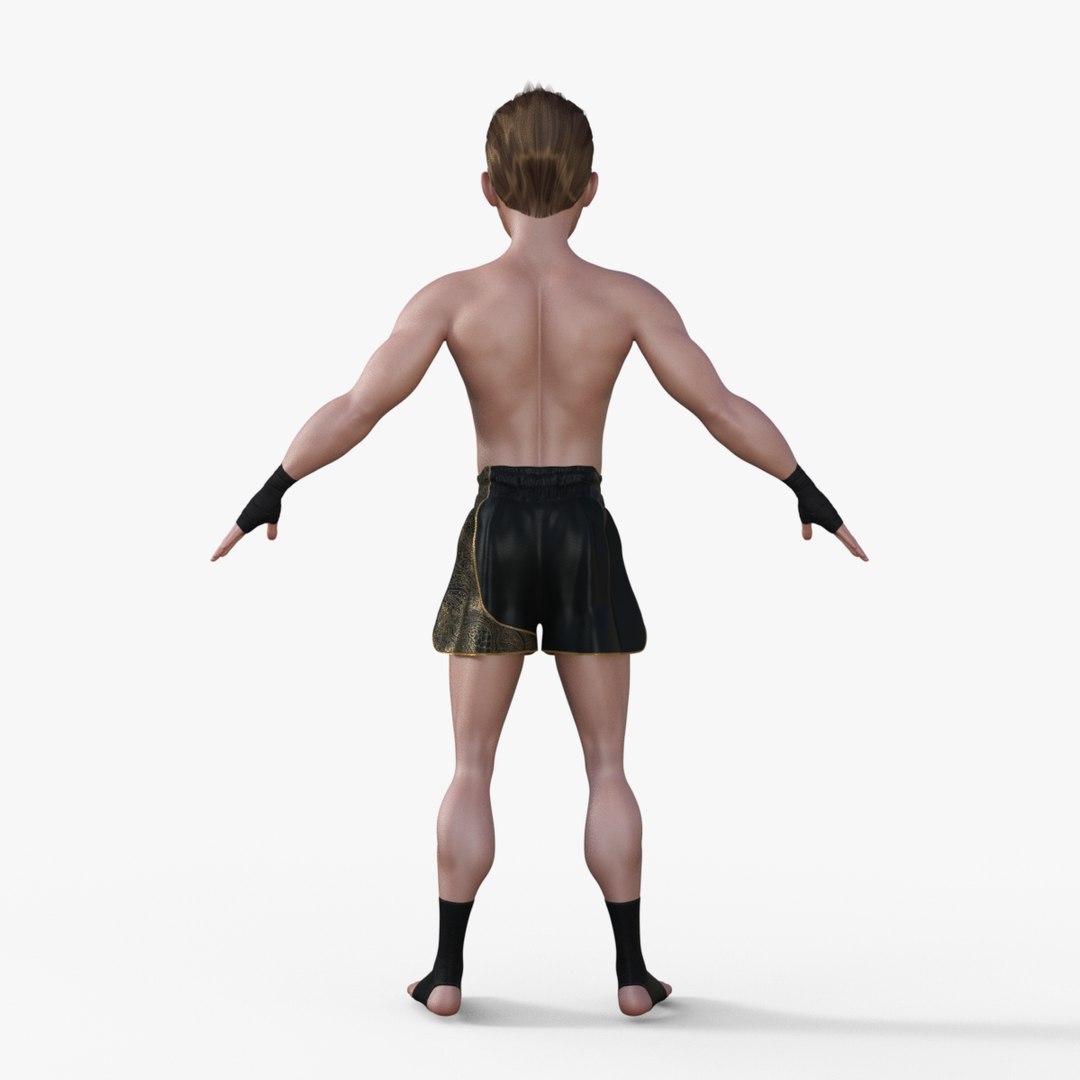 Cartoon Fighter Man Rigged 3D model - TurboSquid 1974064