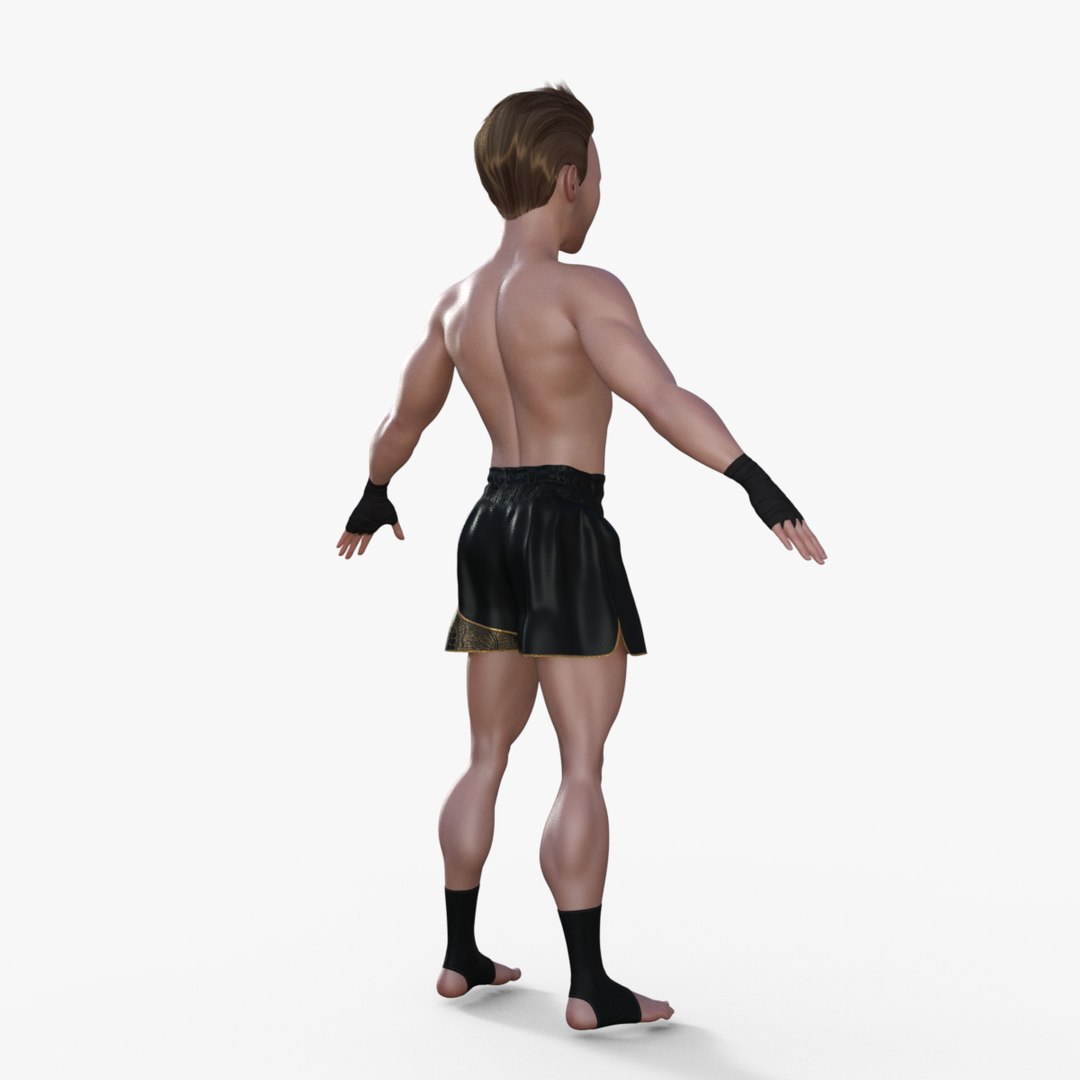 Cartoon Fighter Man Rigged 3D model - TurboSquid 1974064