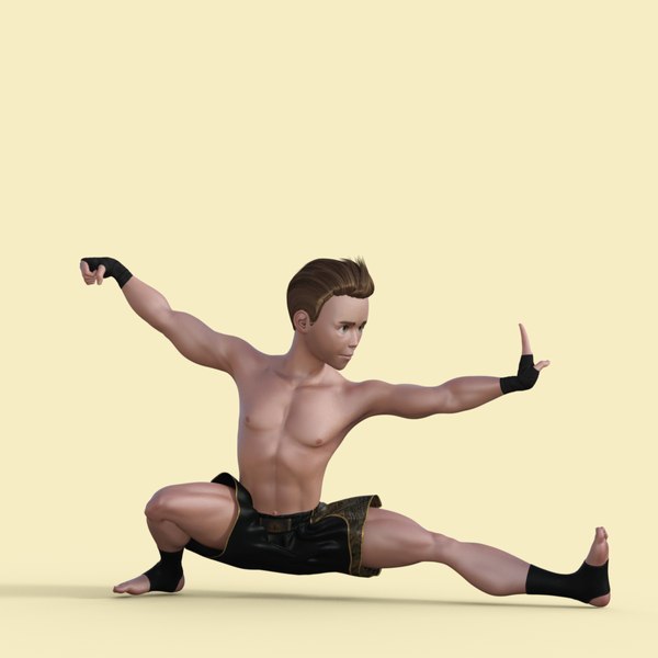 modelo 3d Cartoon Fighter Man Rigged - TurboSquid 1974064