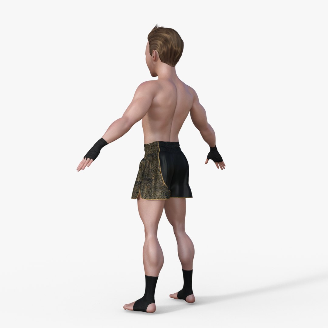 Cartoon Fighter Man Rigged 3D model - TurboSquid 1974064