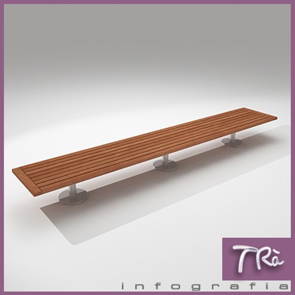 bench urban 3d model