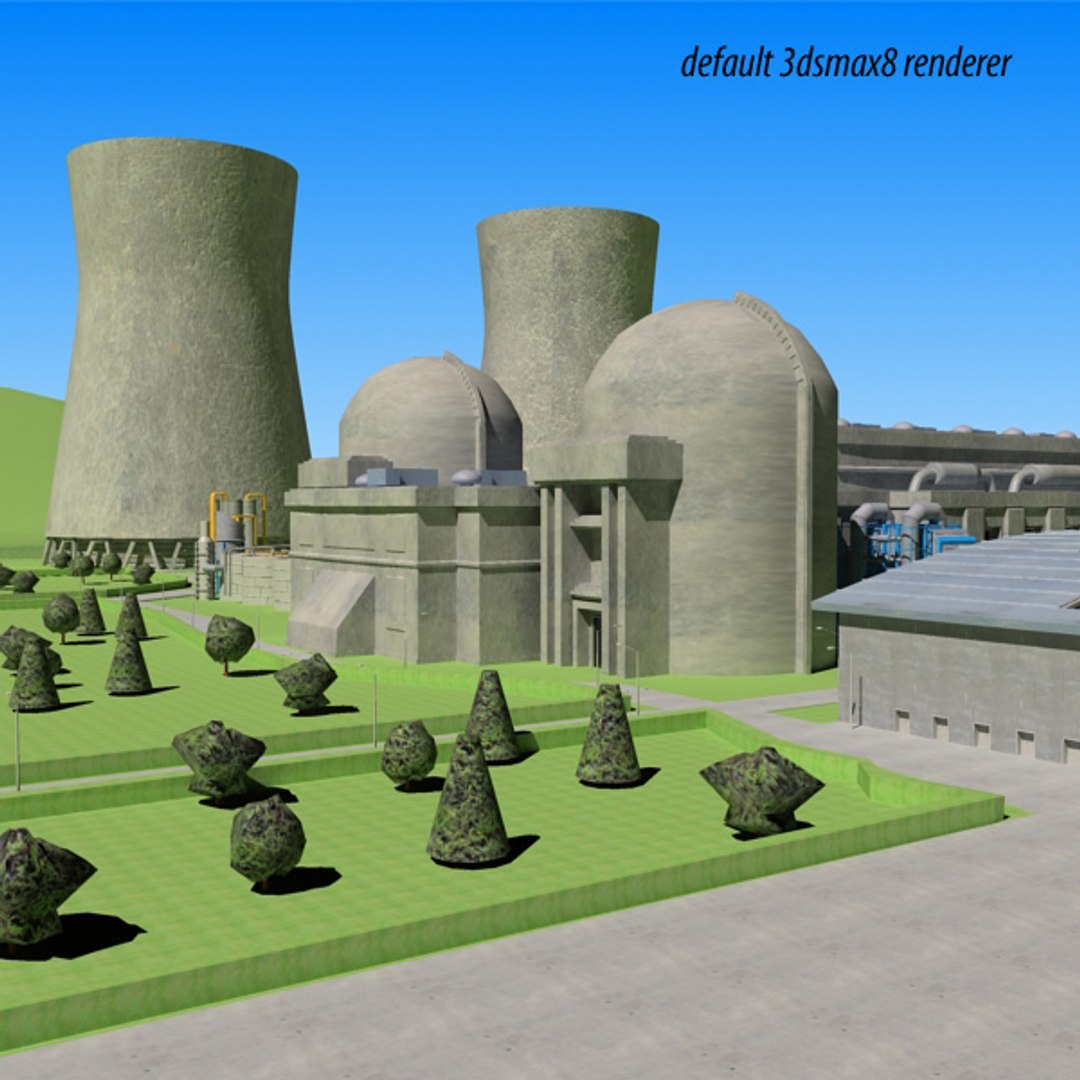 Nuclear Power Plant Scene 3d Model