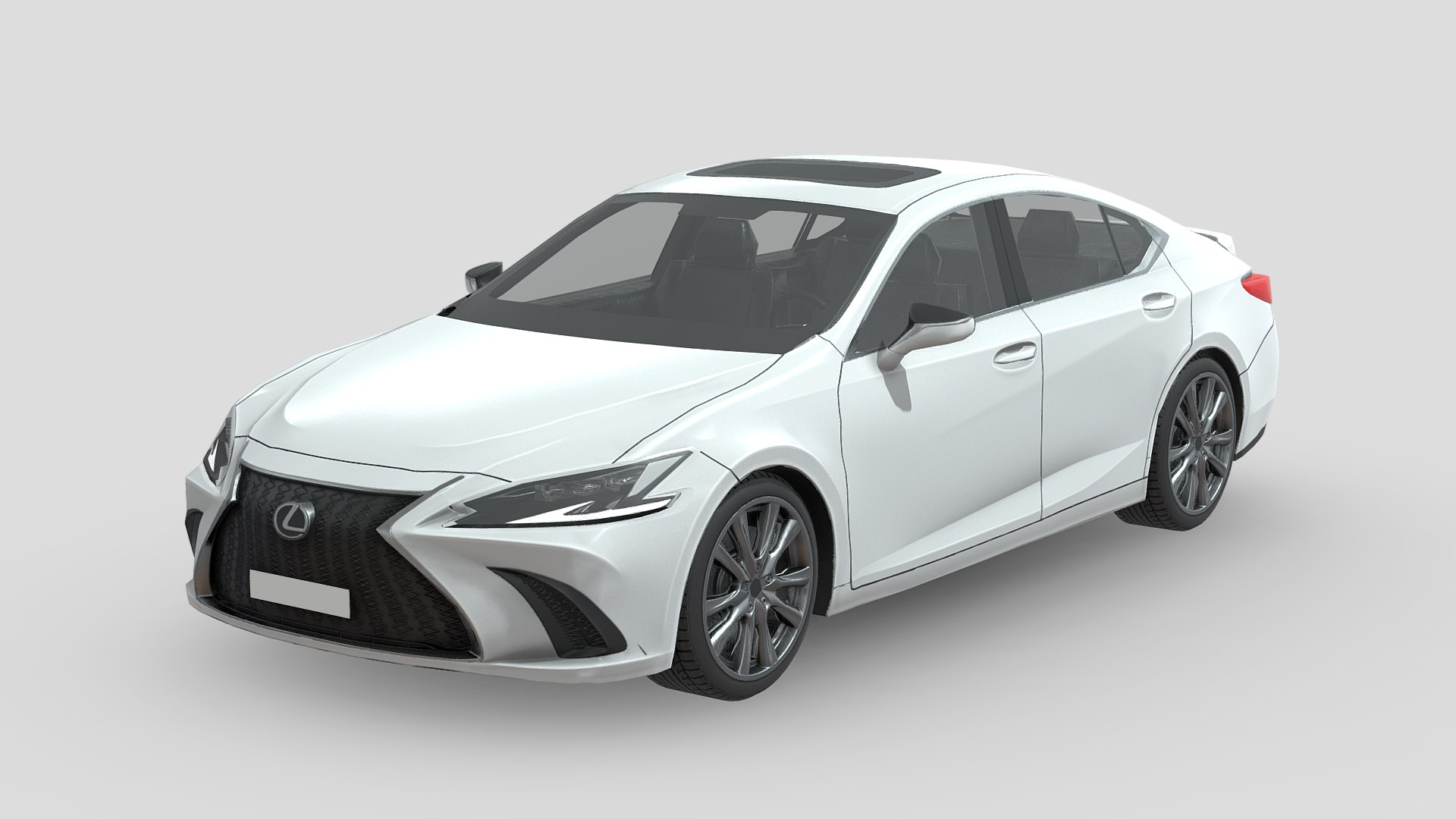 3D Low Poly Cars - Lexus ES F-Sport 2022 Model - TurboSquid 2061775