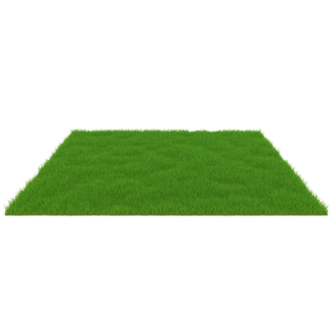 3d rectangular grass patch
