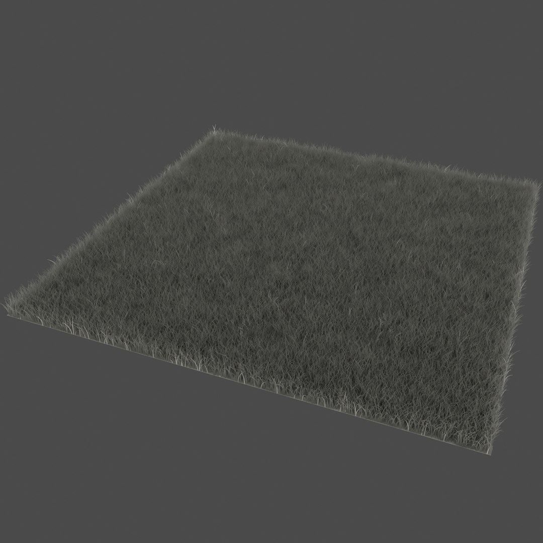 3d rectangular grass patch