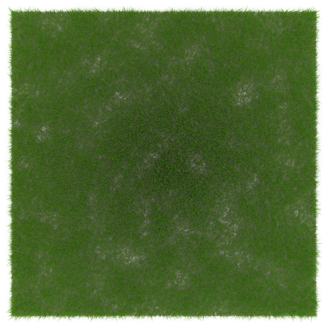 3d rectangular grass patch