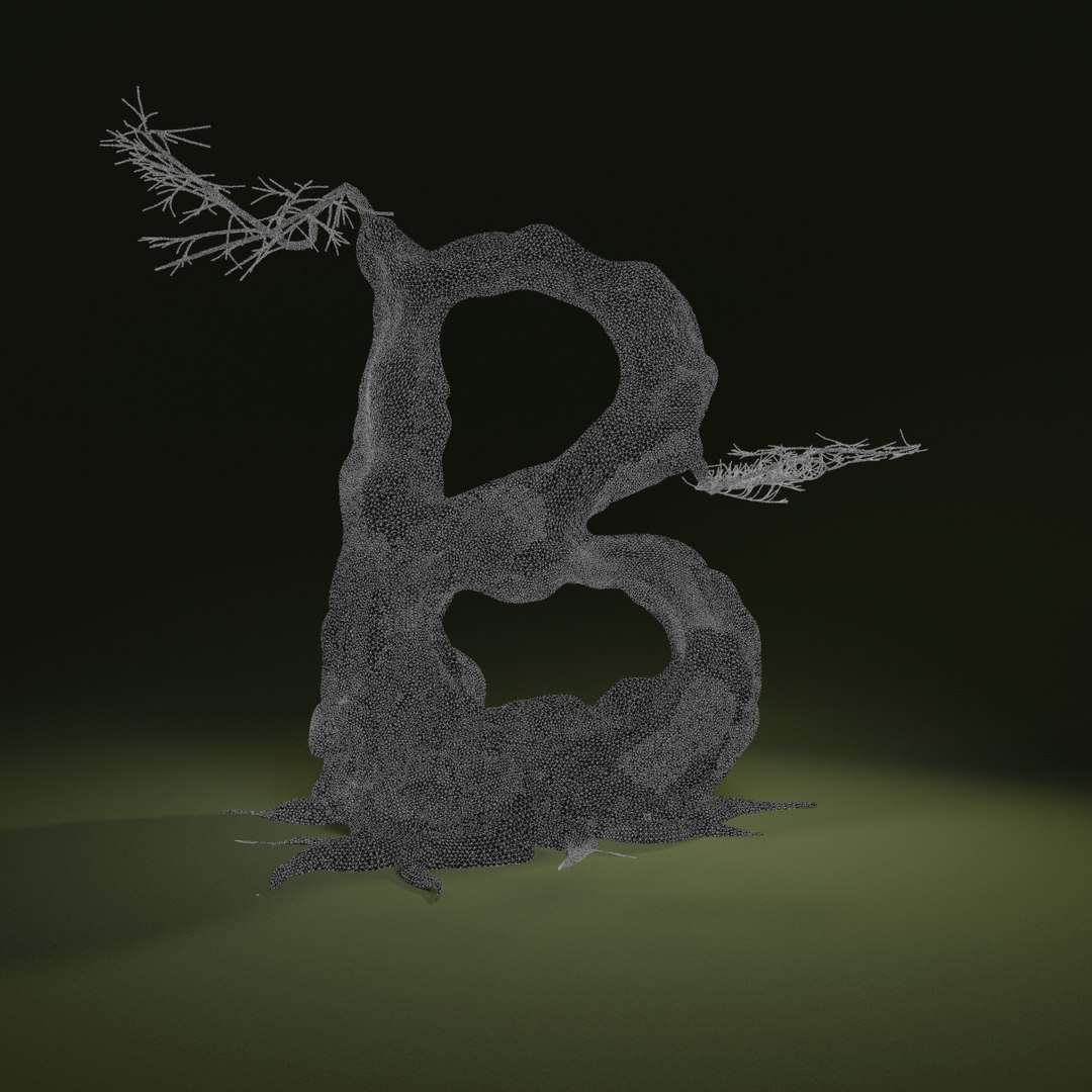 Tree Letter B 3D Model - TurboSquid 1415887