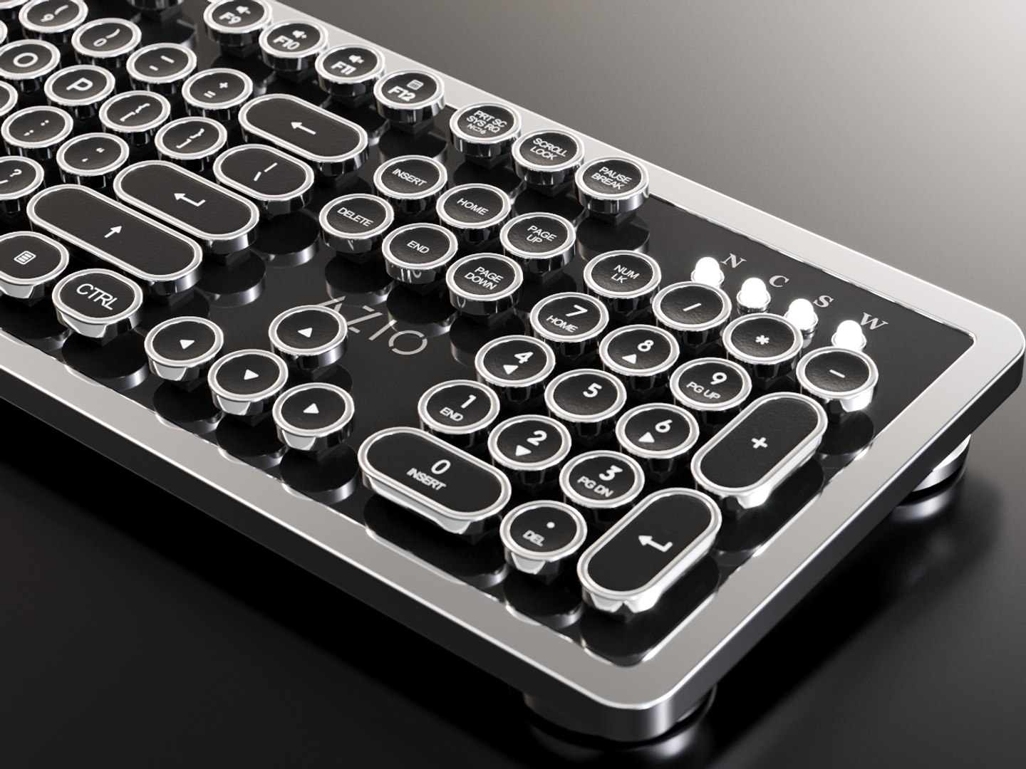 Vintage typewriter computer keyboard model - TurboSquid 1241989