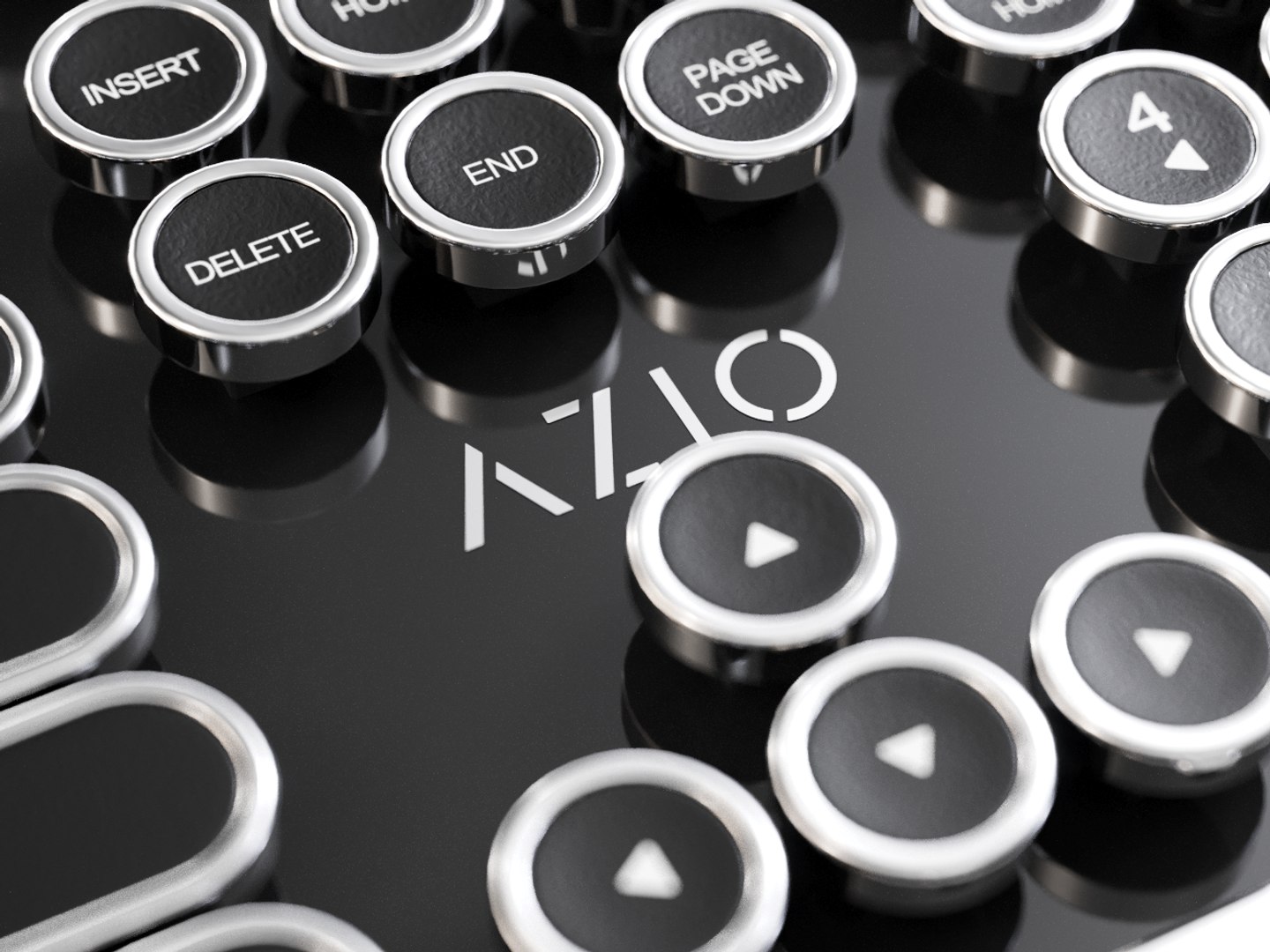 Vintage typewriter computer keyboard model - TurboSquid 1241989