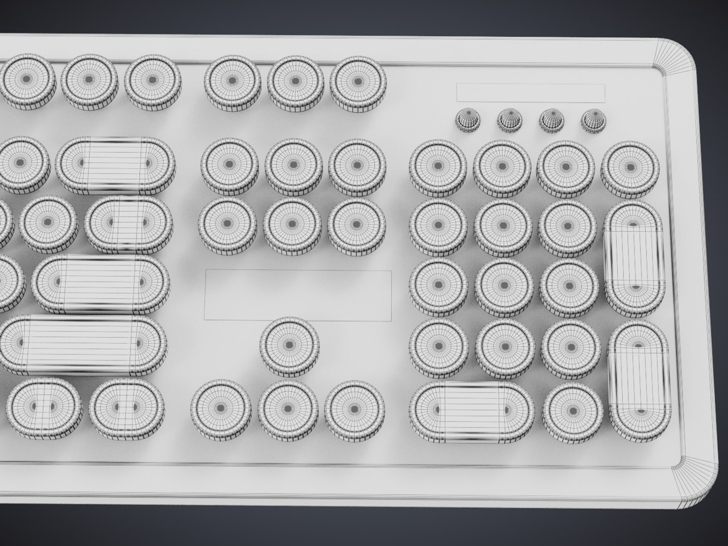 Vintage typewriter computer keyboard model - TurboSquid 1241989