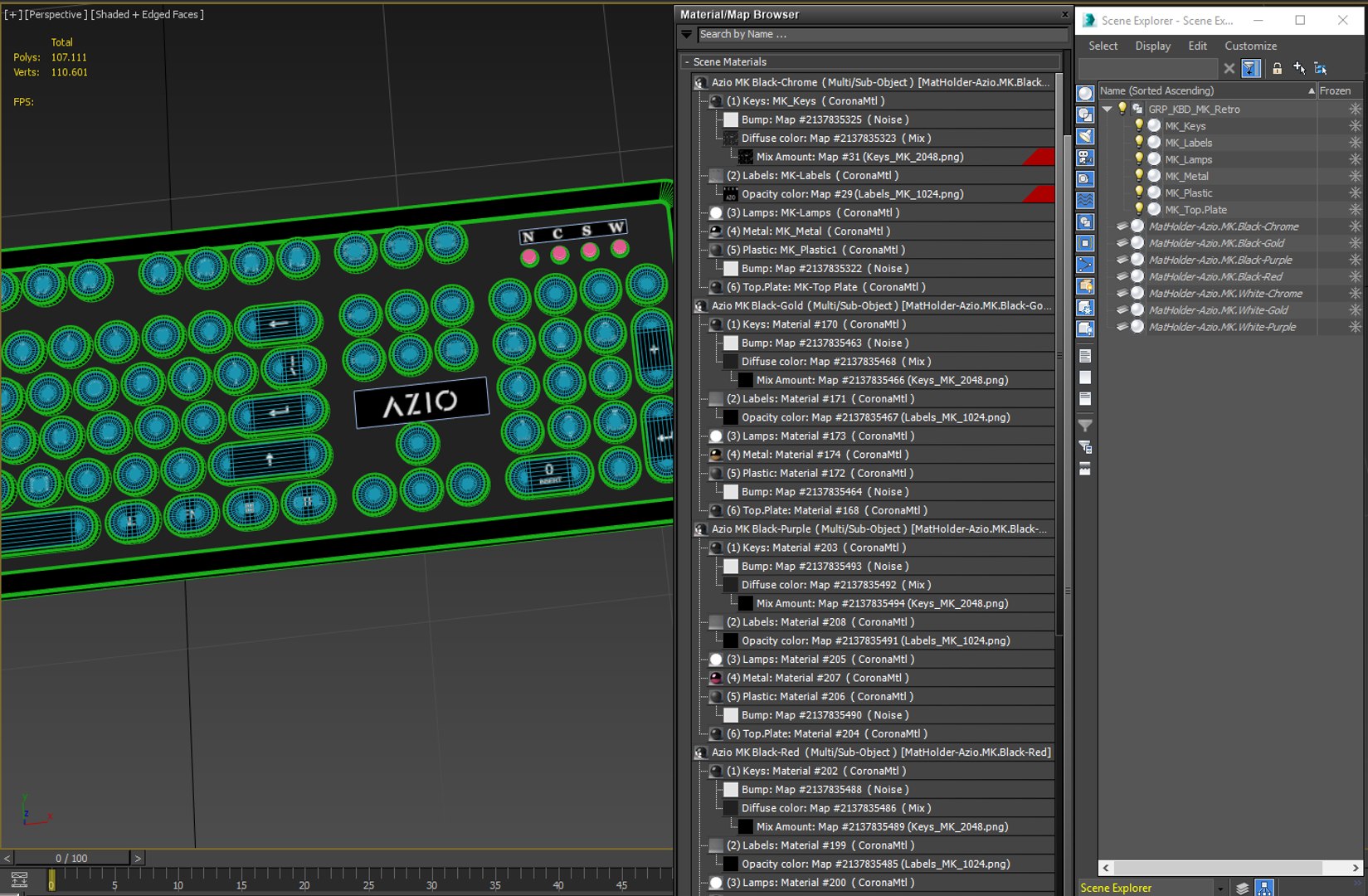 Vintage typewriter computer keyboard model - TurboSquid 1241989