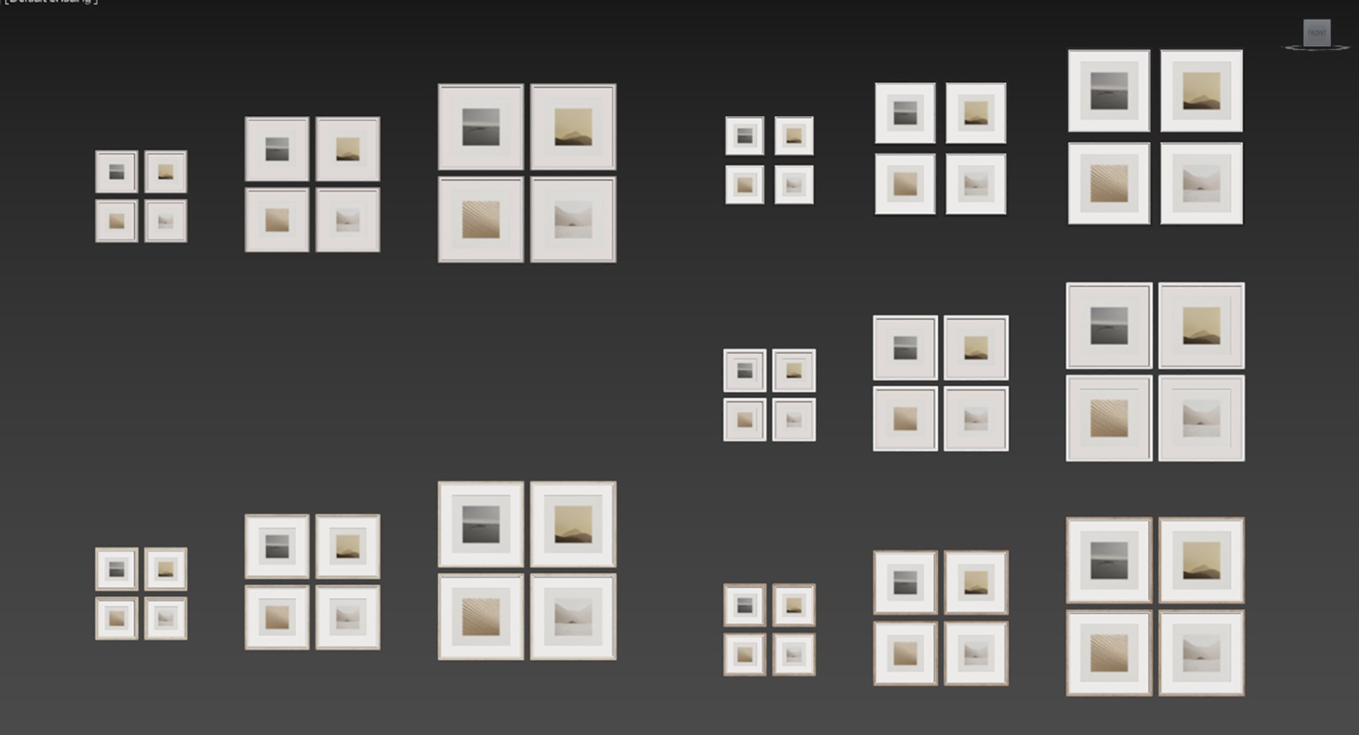 3D model Picture Frames Set-423 - TurboSquid 2072000