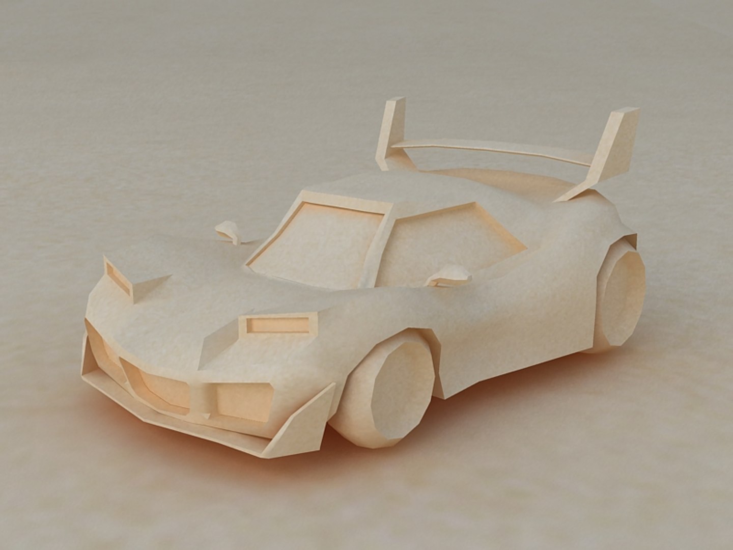 Origami cars cartoon toy 3D model - TurboSquid 1645821
