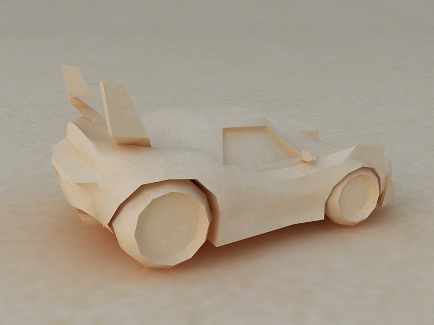 Origami cars cartoon toy 3D model - TurboSquid 1645821