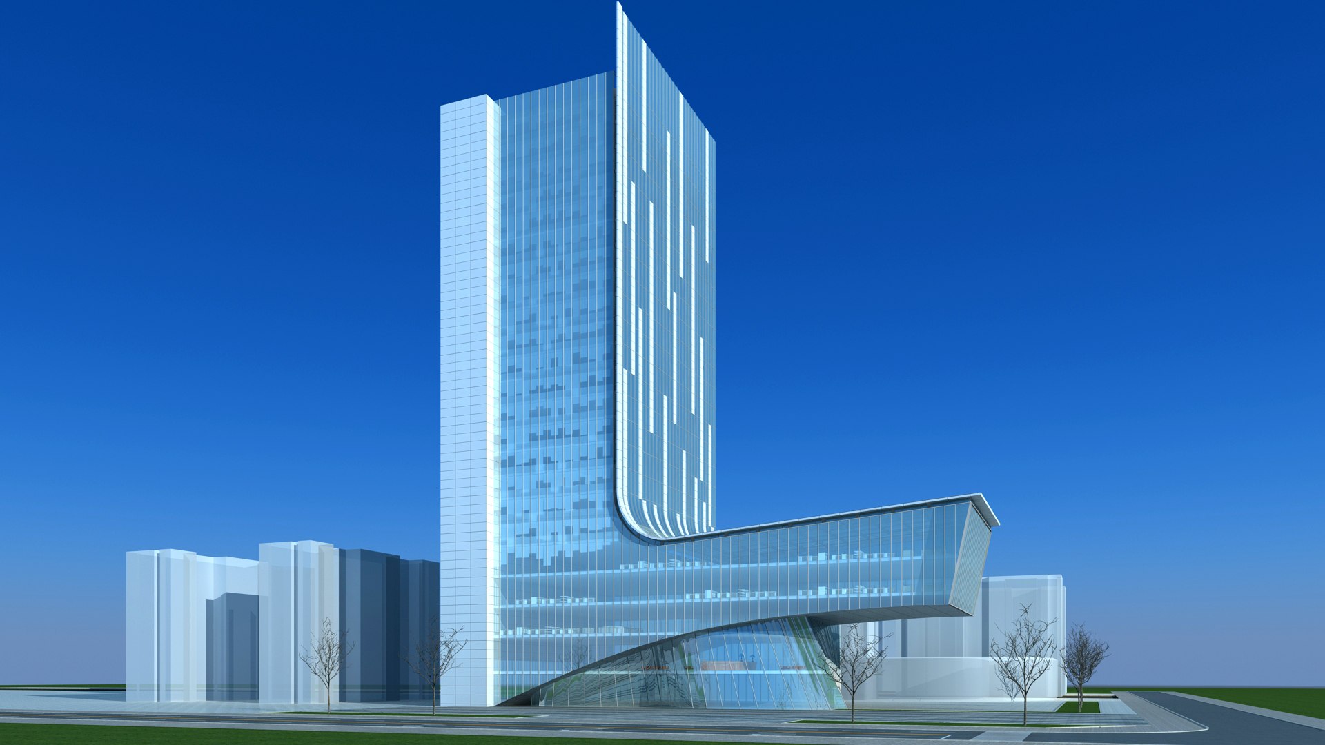 3D Modern Building 38 - TurboSquid 1777119