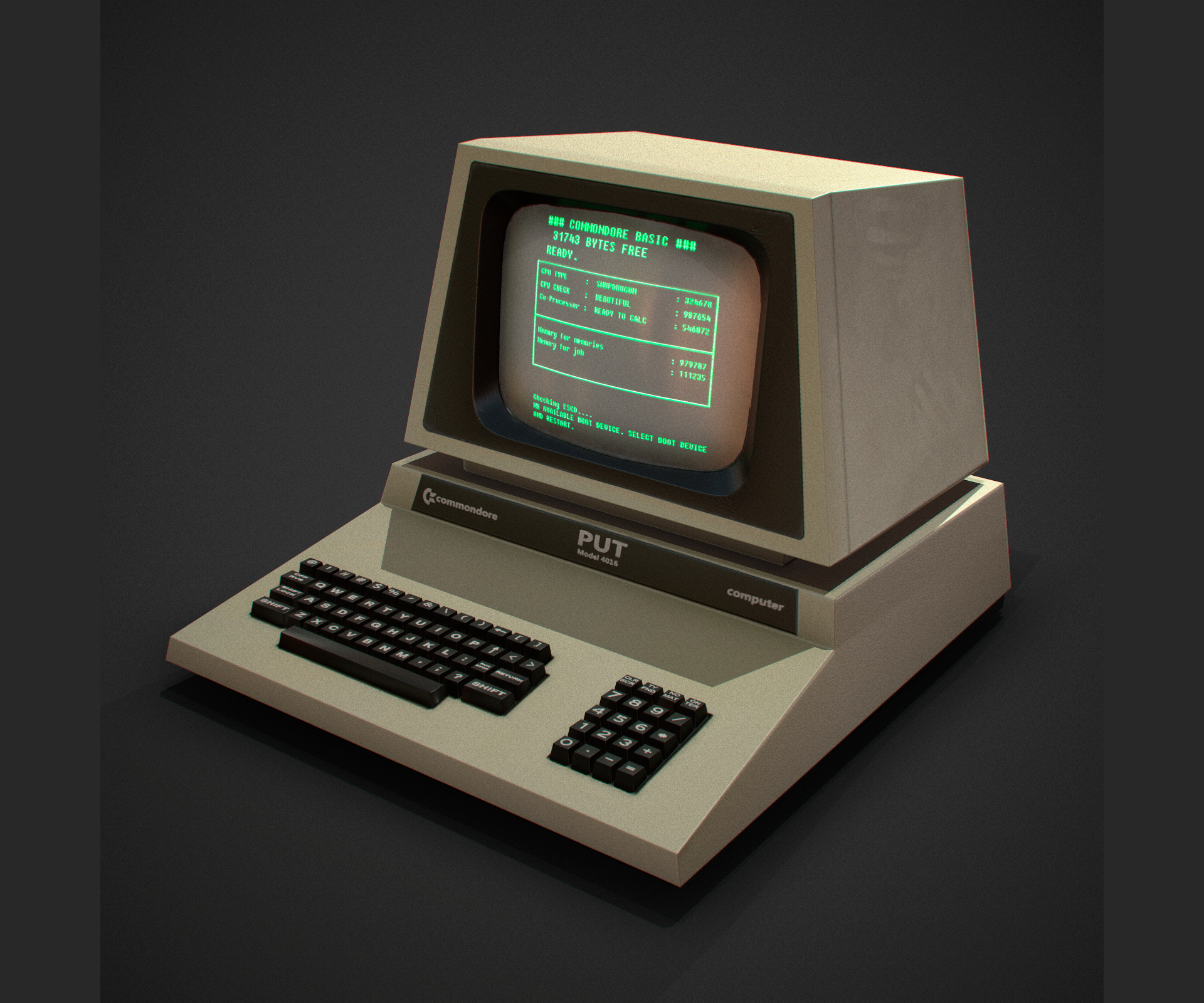 Ready retro computer 3D model - TurboSquid 1312228