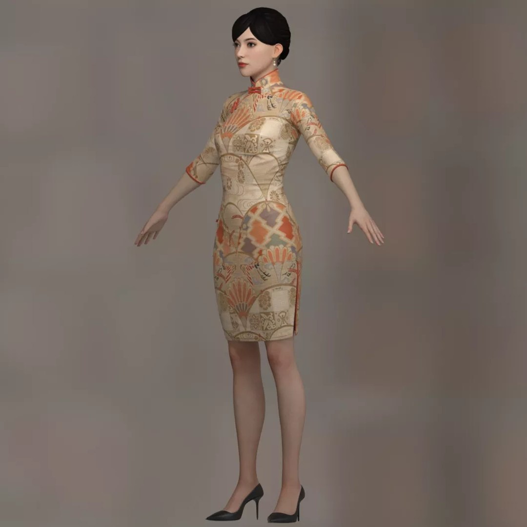 Cheongsam Beauty Model - TurboSquid 1797437