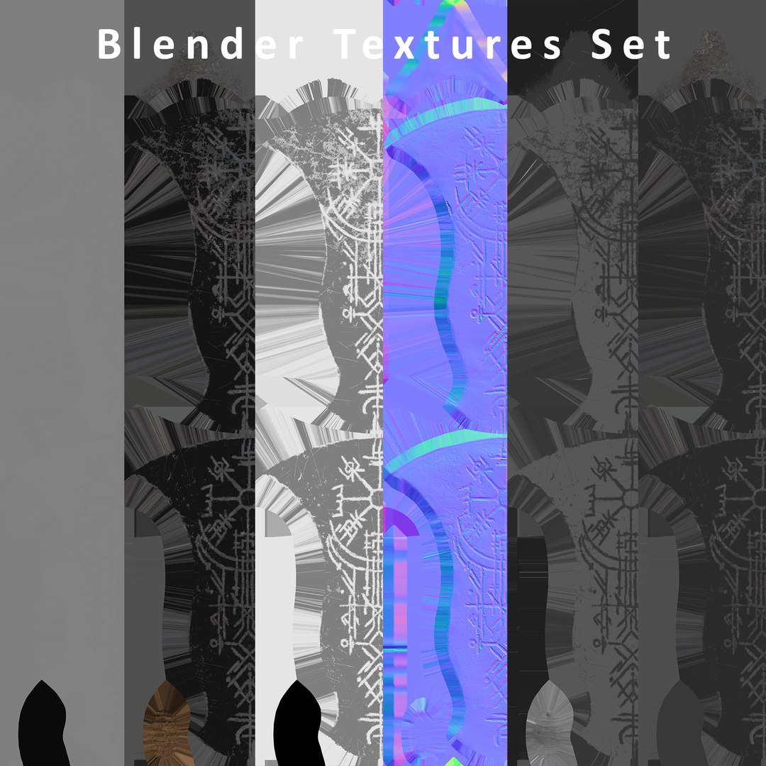 3d Model Warrior Axe 1