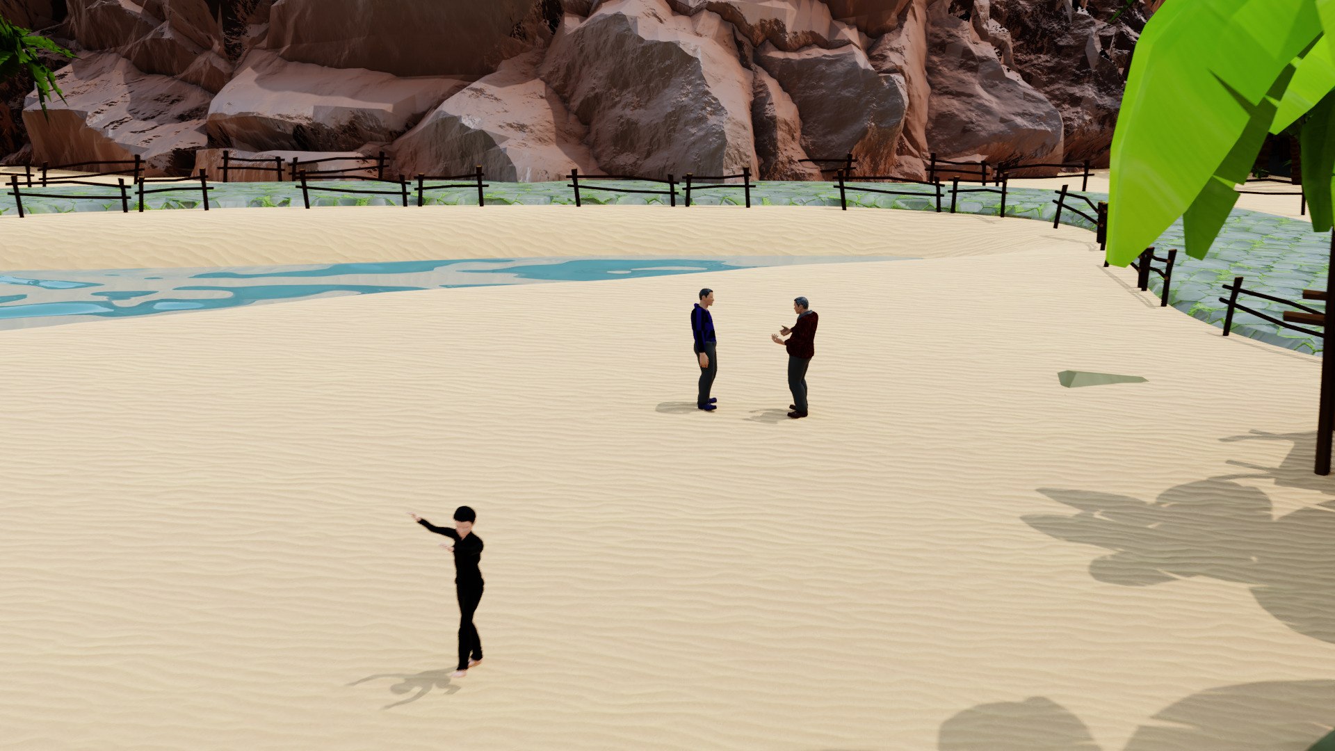 Game-Ready 3D Island Scene With Animated Characters Camera Full ...