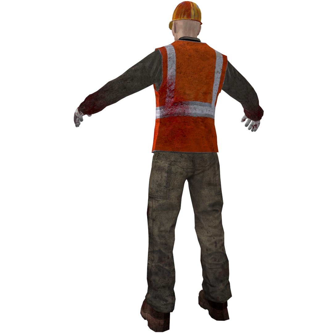 3d Worker Zombie Model