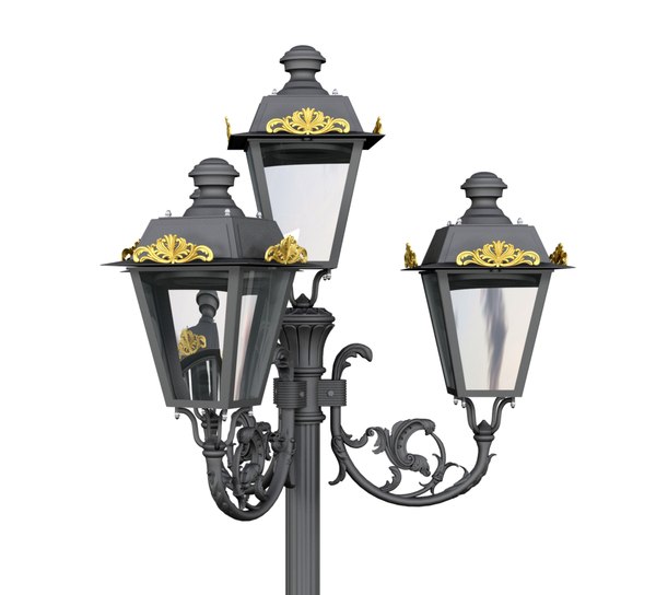 Decorative Lighting Pole 01 model - TurboSquid 1917093