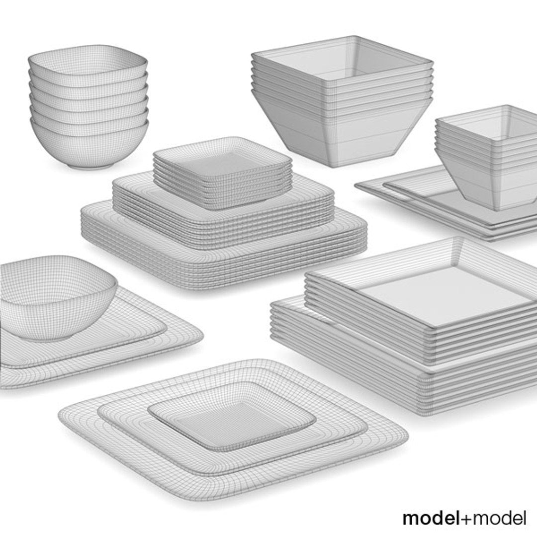 3d Plates Square Sets