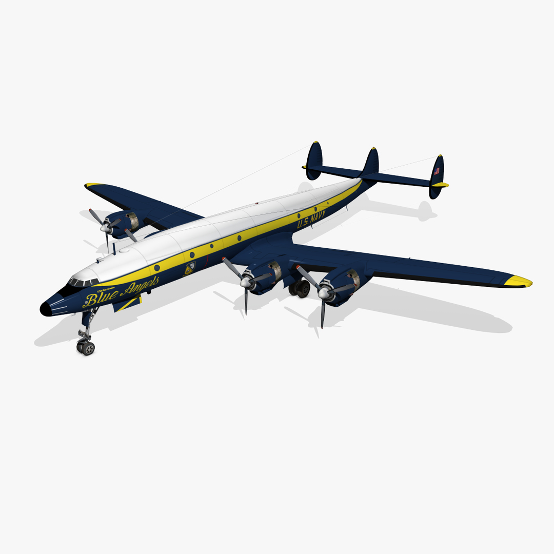 c-121j constellation blue angels 3d max
