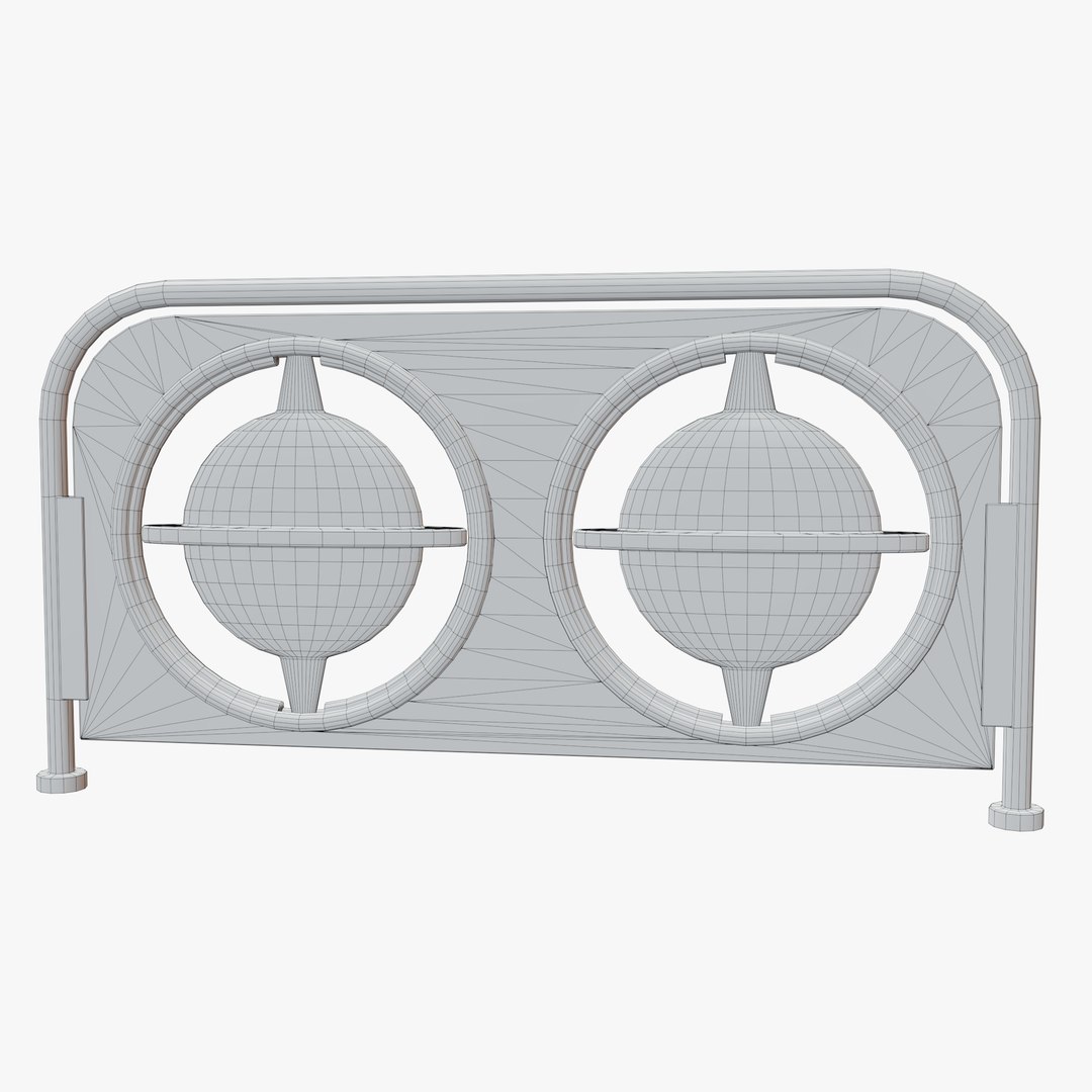 3D Sci Fi Fence - TurboSquid 1554627