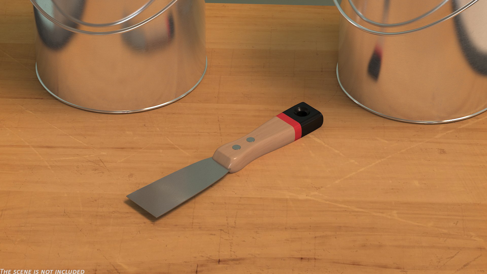 Scraper One And Half Inch Wood Handle 3D Model - TurboSquid 1941659