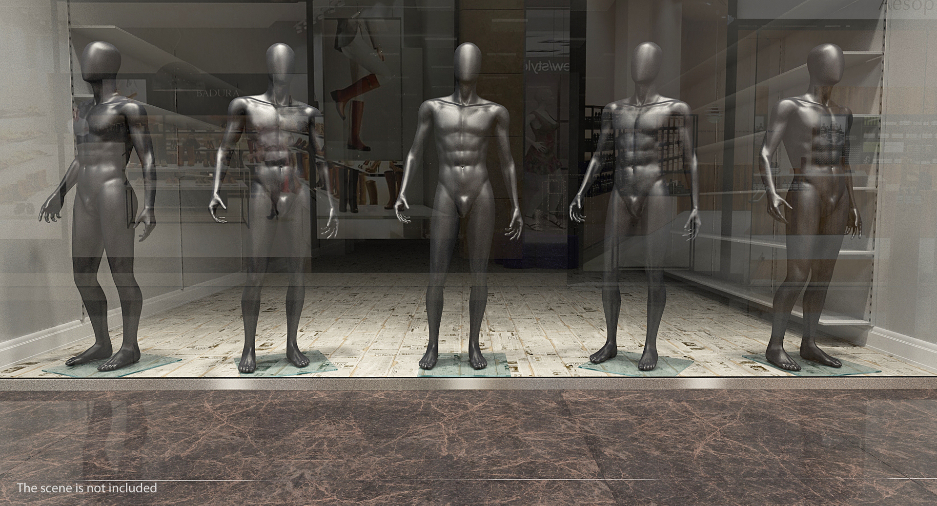 Male dark grey mannequin 3D model - TurboSquid 1415754