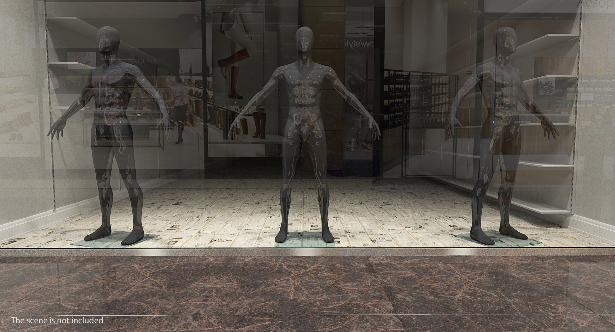 Male dark grey mannequin 3D model - TurboSquid 1415754