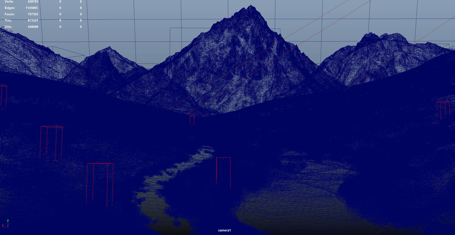 3D Model Cartoon Forest Road River Scene - TurboSquid 2472591