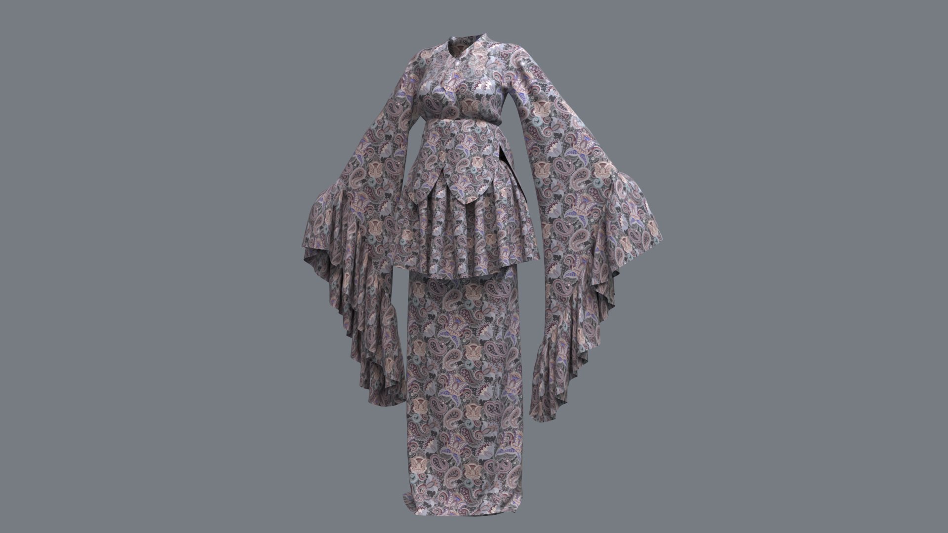 3D Female Kimono Robe 001 - TurboSquid 1543224